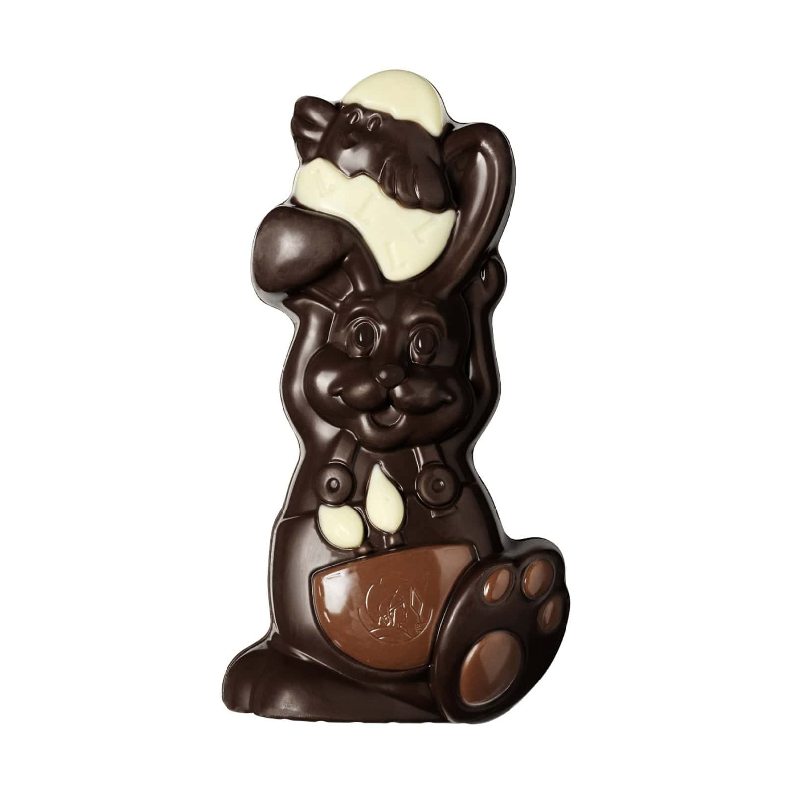 Iepuras cu puisor ciocolata neagra 100g - Leonidas Ciocolaterie Online